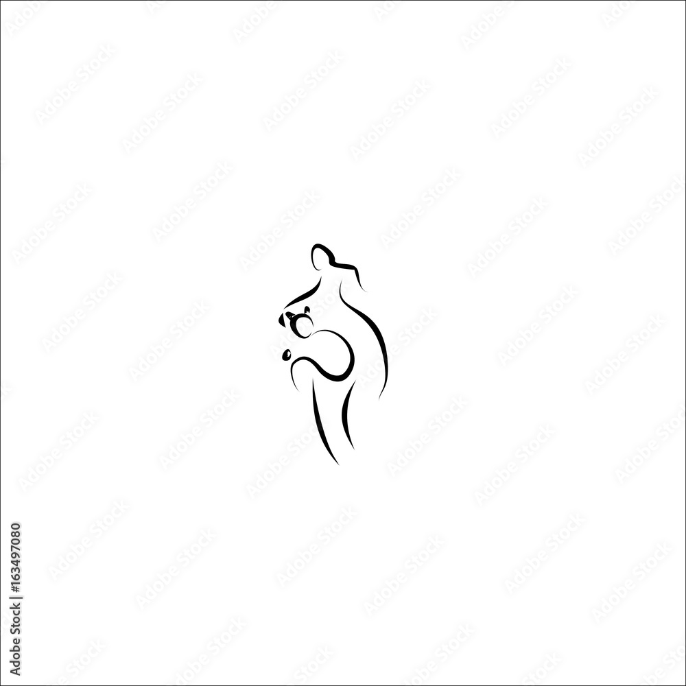 woman cat icon vector Stock Vector | Adobe Stock
