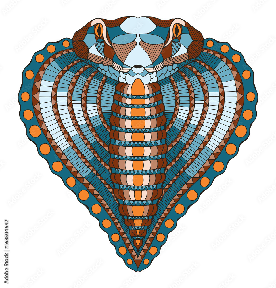 How To Draw A Cobra Snake Head