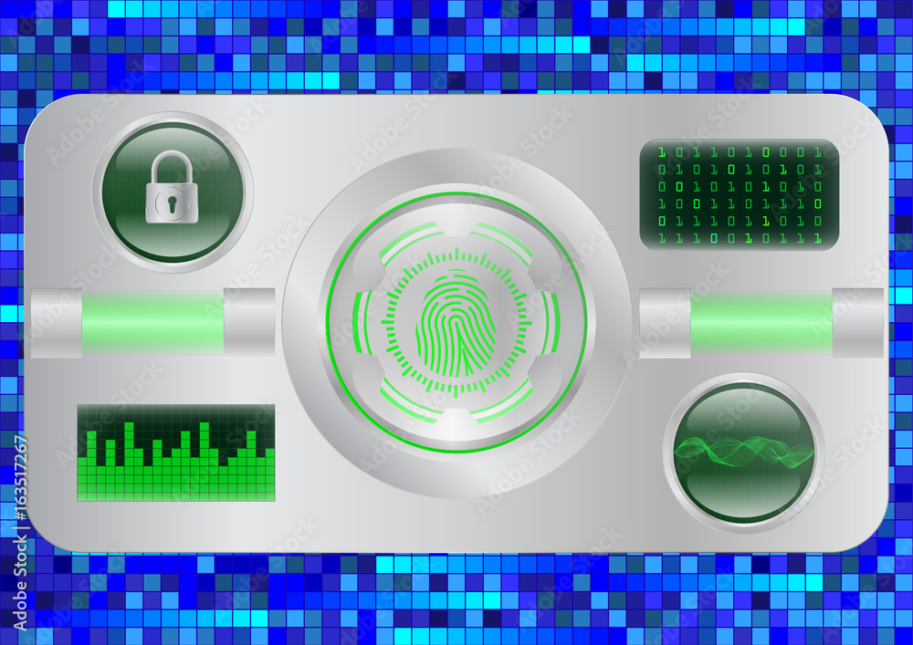 Digital Fingerprint scanner; Identification system; Cyber security ...