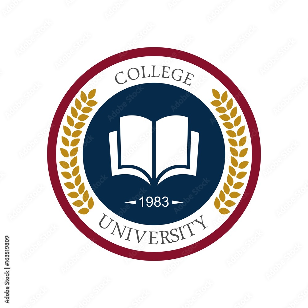 University campus logo design template Stock Vector | Adobe Stock
