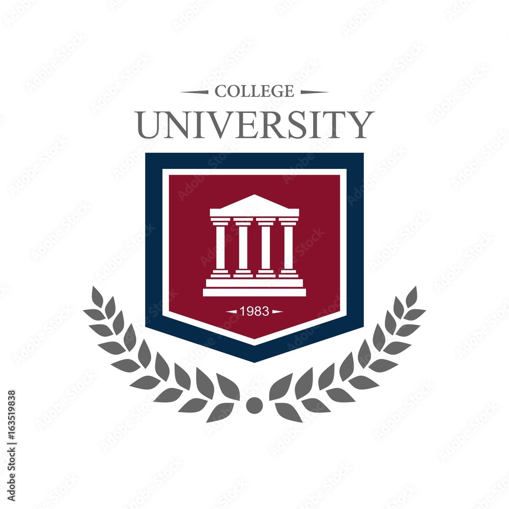 University campus logo design template Stock Vector | Adobe Stock