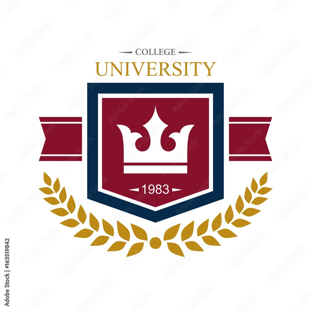 University campus logo design template Stock Vector | Adobe Stock