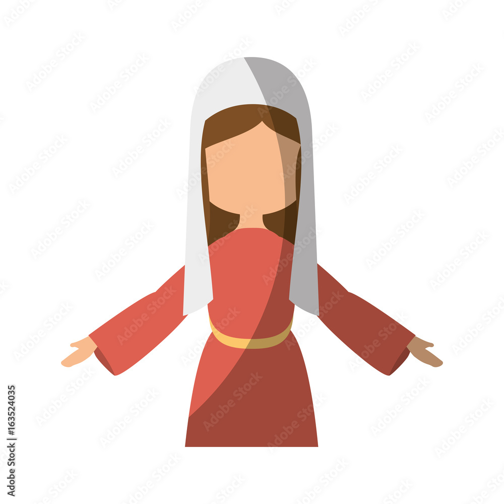 virgin mary icon over white background vector illustration Stock Vector ...
