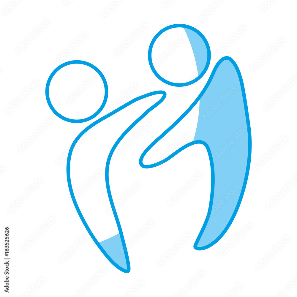 Abstract human figures in circle shape vector illustration Stock Vector ...