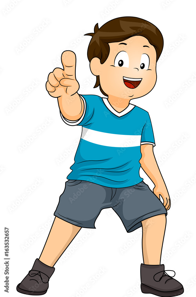 Kids Pointing Finger Clipart