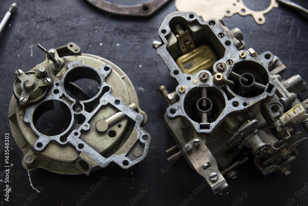 Repair process of machine parts with special tools, roboface Stock ...