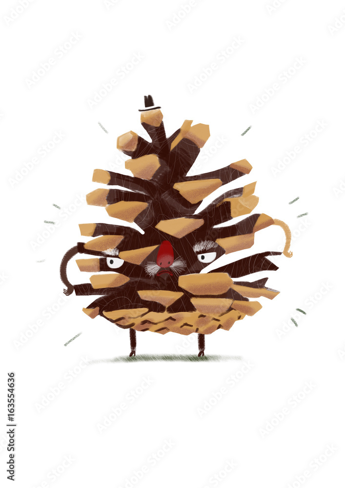 Cartoon cone illustration isolated on white background Stock ...