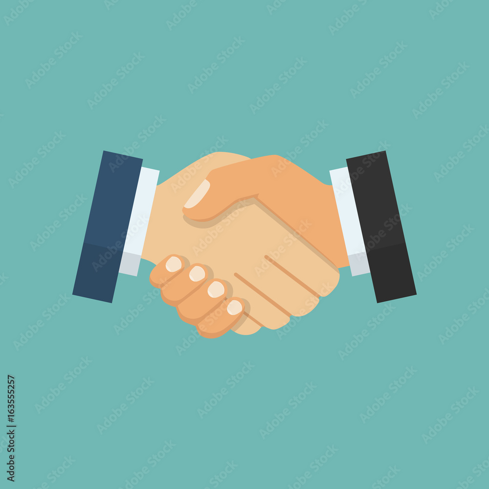 Handshake business icon. Symbol of successful transaction. Partnership ...