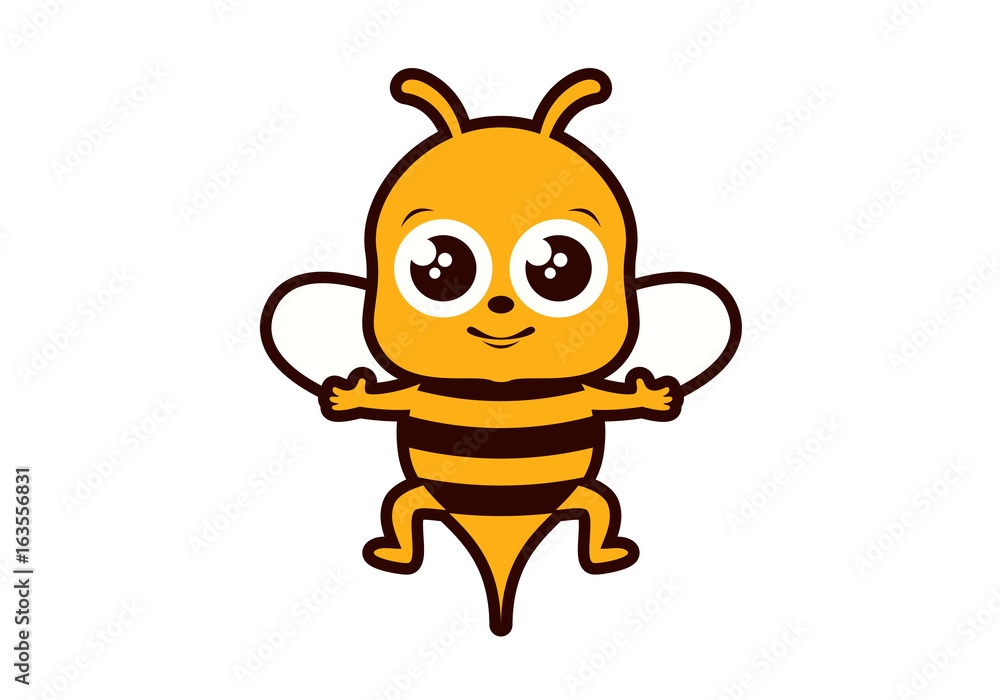Bee cartoon images. Bee vector illustration. Bee cartoon character on a ...