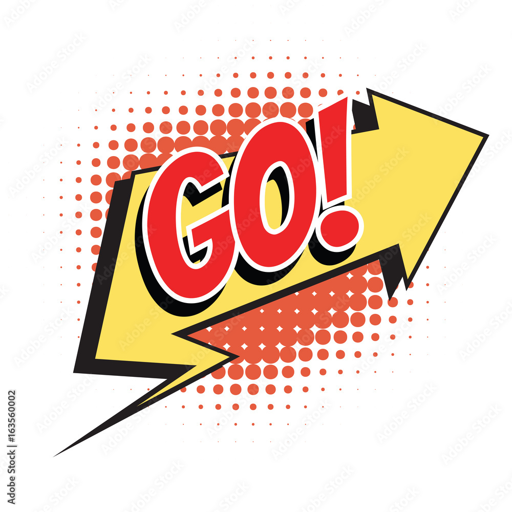 go comic word Stock Vector | Adobe Stock