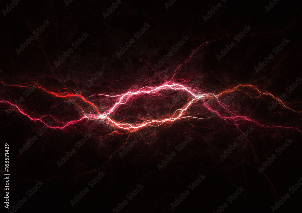 Red Lightning Bolt Background