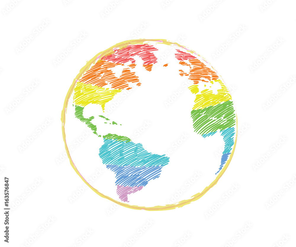 Globe Sketch Color