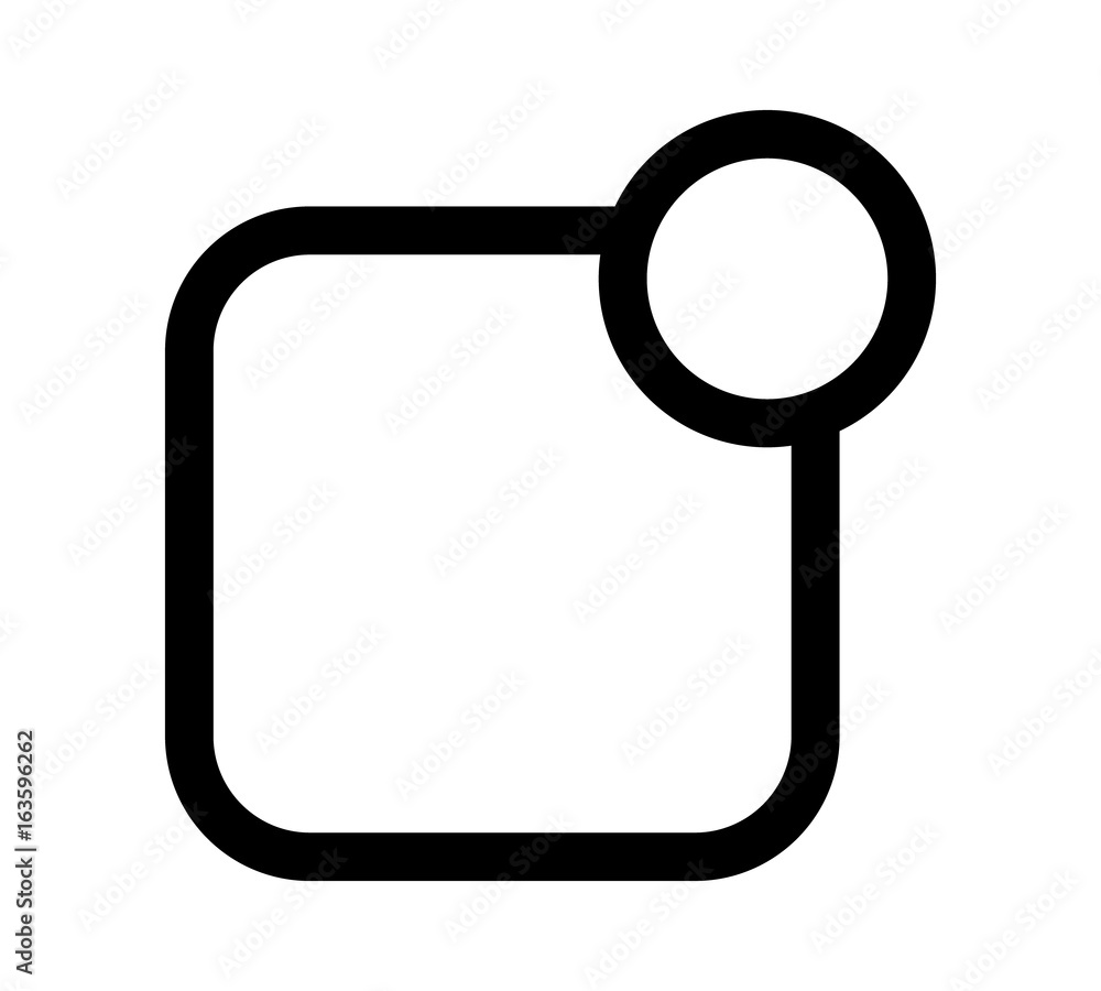 Push notification app badge line art vector icon for websites and apps ...