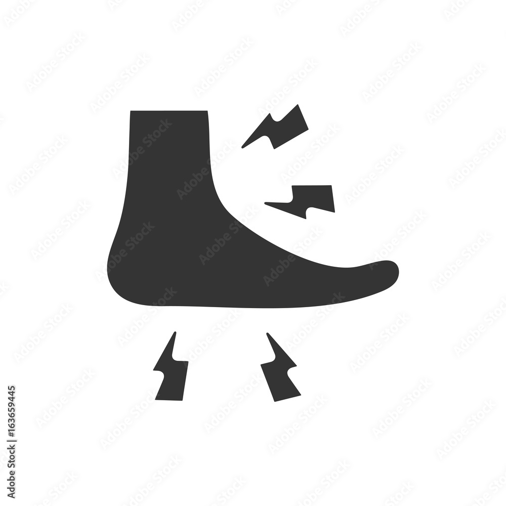 Foot Pain Icon Stock Vector | Adobe Stock