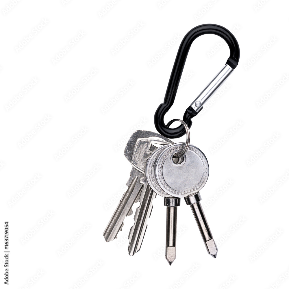 Bunch of key on white isolated background Stock Photo | Adobe Stock
