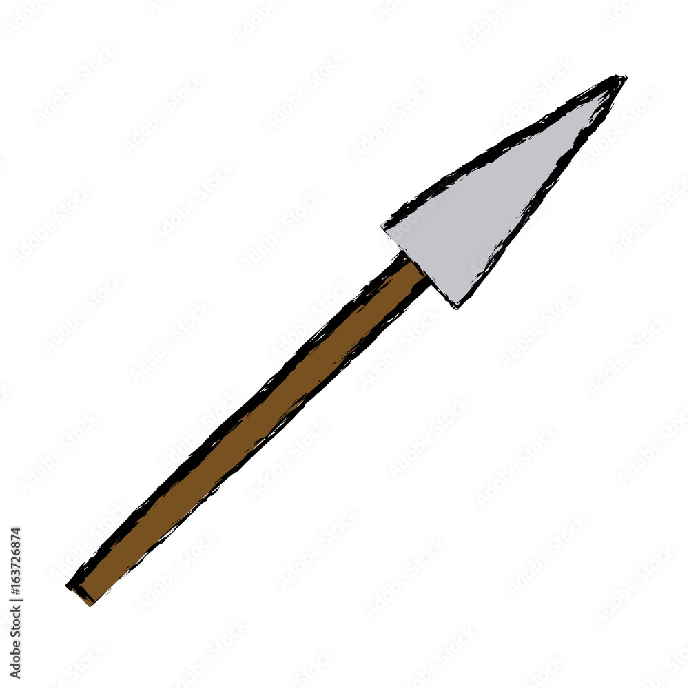 cartoon spear weapon war medieval Stock Vector | Adobe Stock