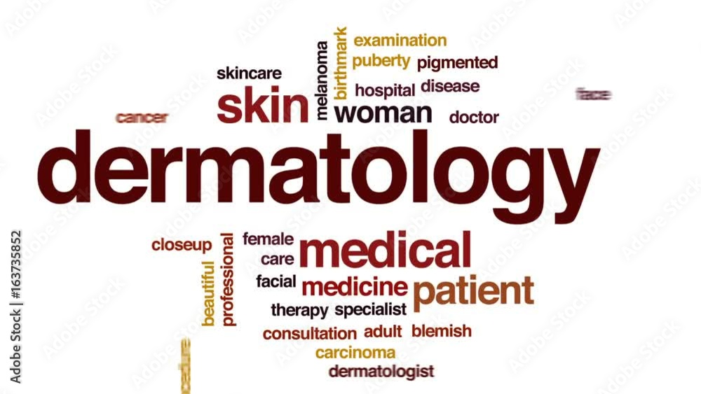 Dermatology animated word cloud, text design animation. Stock ビデオ ...