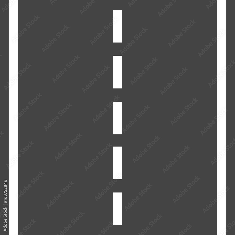 Straight road with white markings vector illustration. Highway road ...