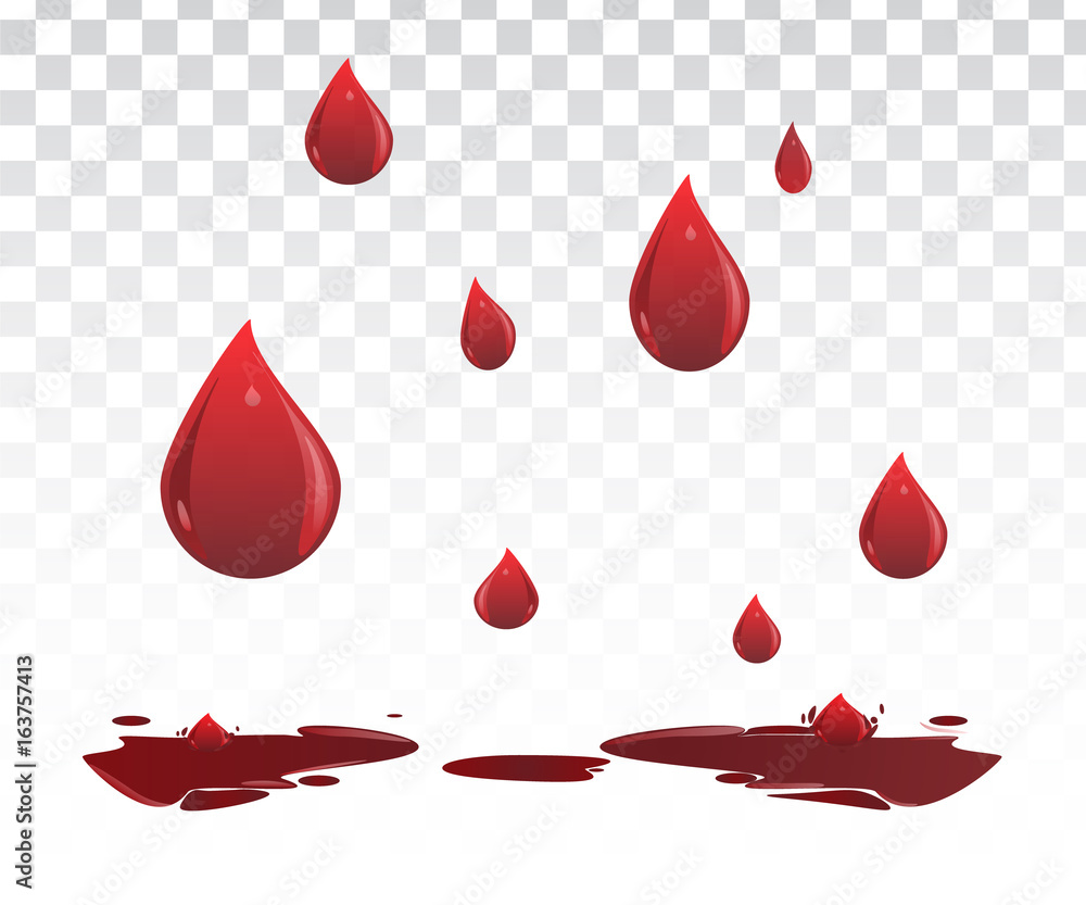 Blood drops Stock Vector | Adobe Stock