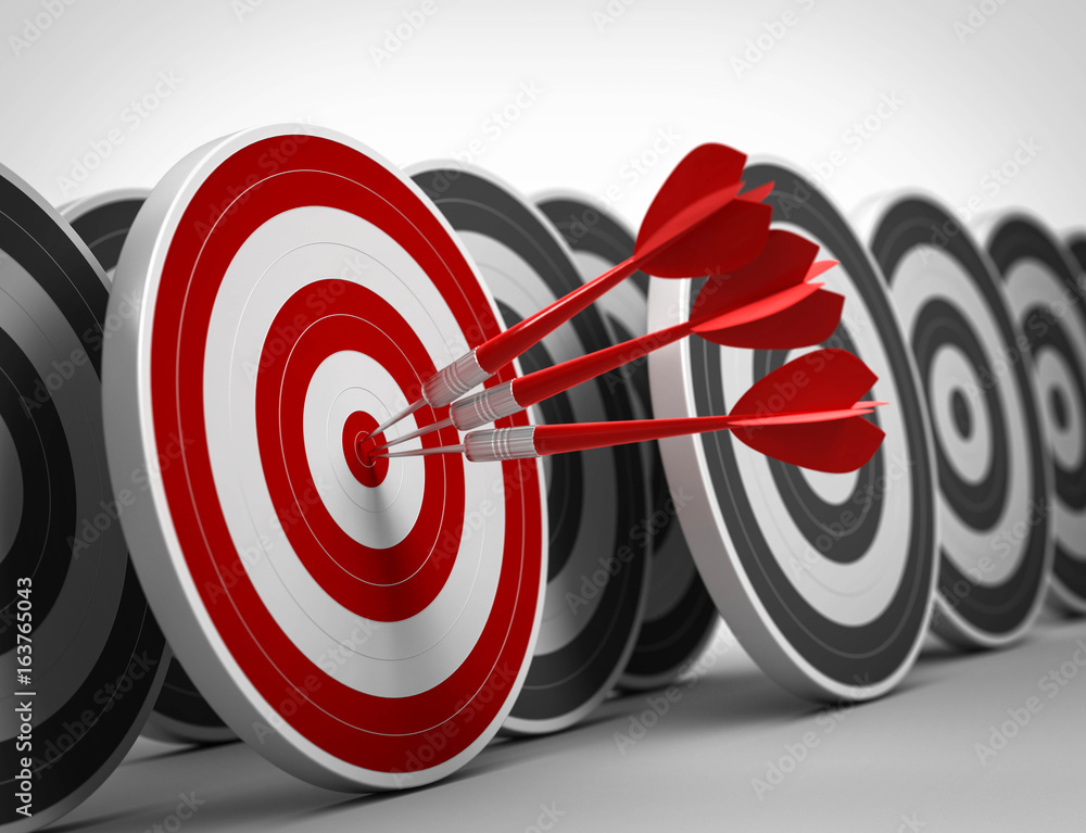 Ziele und Fokus Stock-Illustration | Adobe Stock