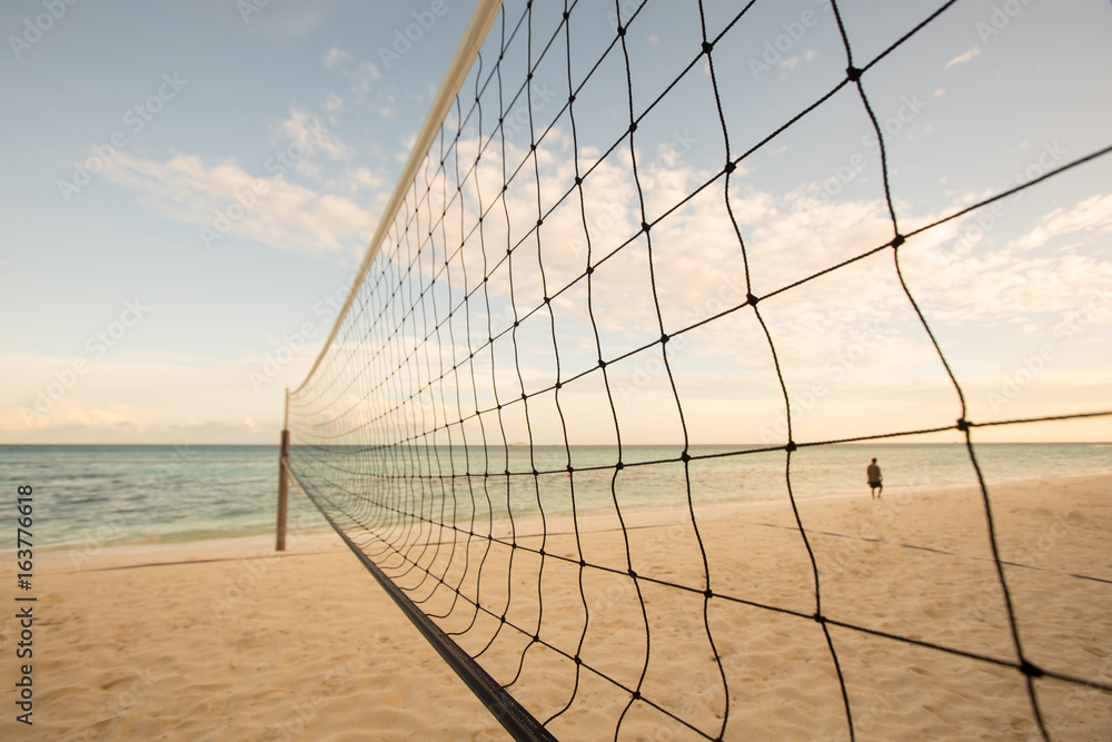 Beach with net Stock Photo | Adobe Stock