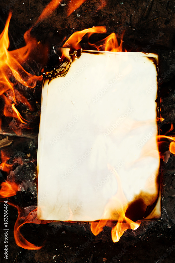 Background from an old burning paper фотография Stock | Adobe Stock