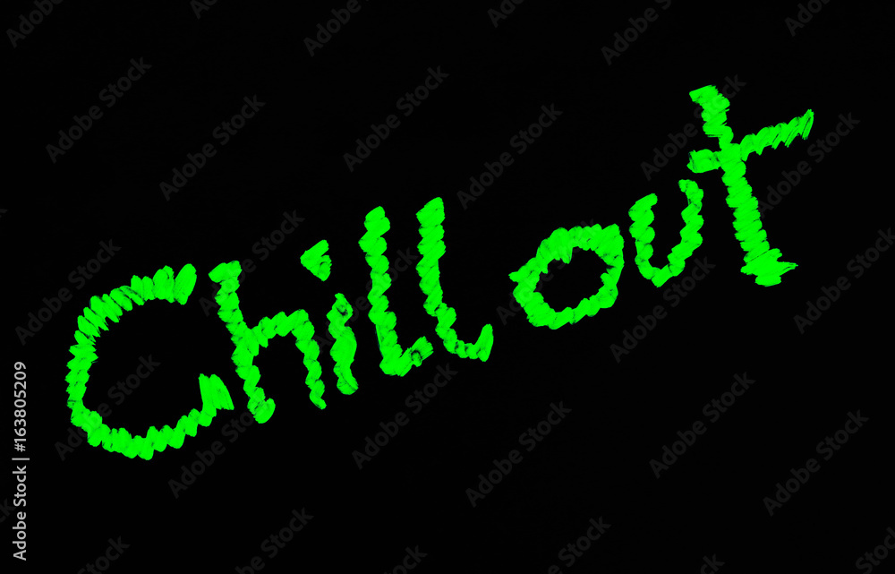 Chill out Symbol auf schwarzer Tafel Stock-Illustration | Adobe Stock