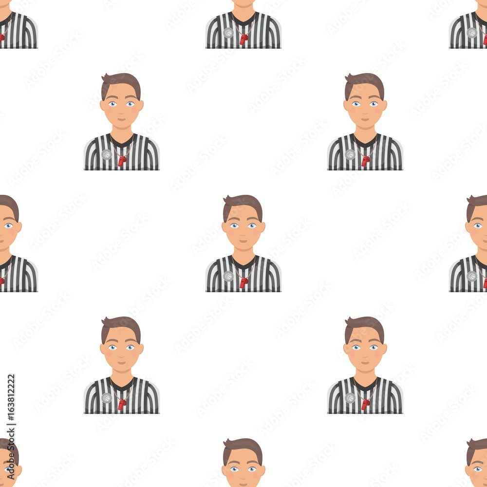 Basketball referee.Basketball pattern icon in cartoon style vector ...