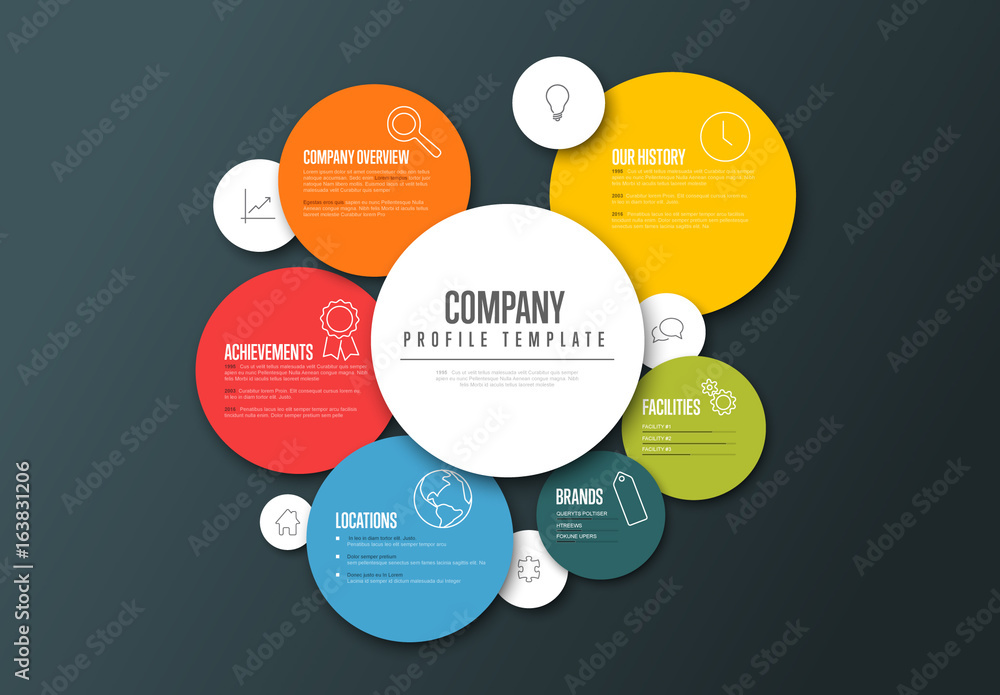 Overlapping Circles Infographic Layout 4 Stock Template | Adobe Stock