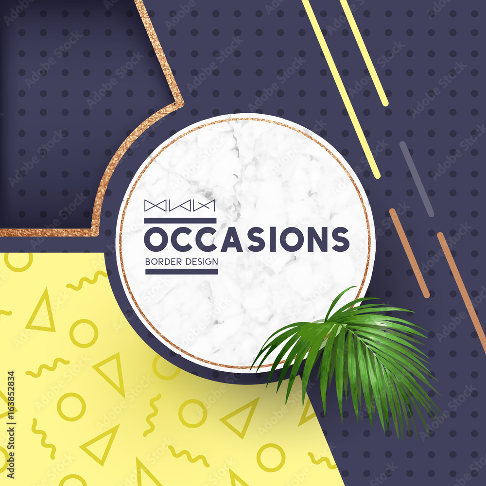 Circle Border Design featuring marble stone and various textures ...