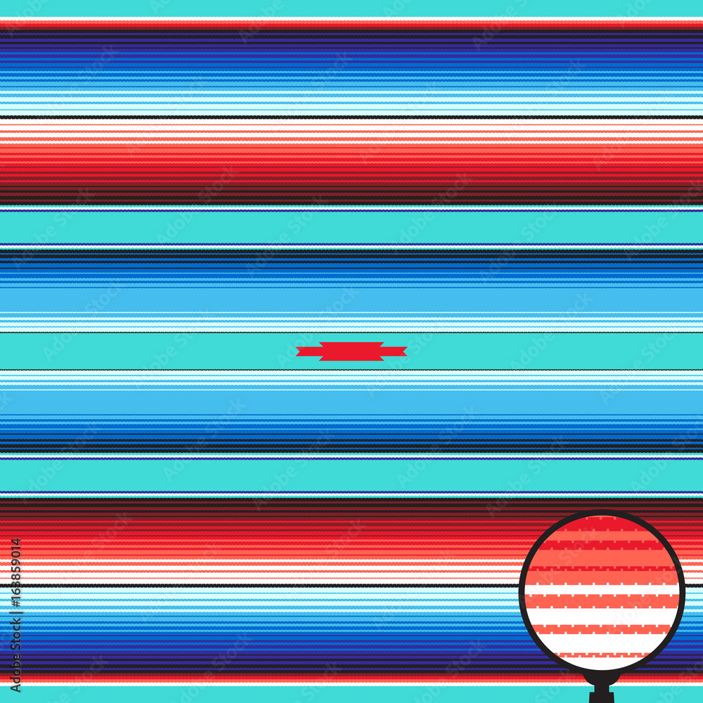 Mexican Blanket Pattern Blue