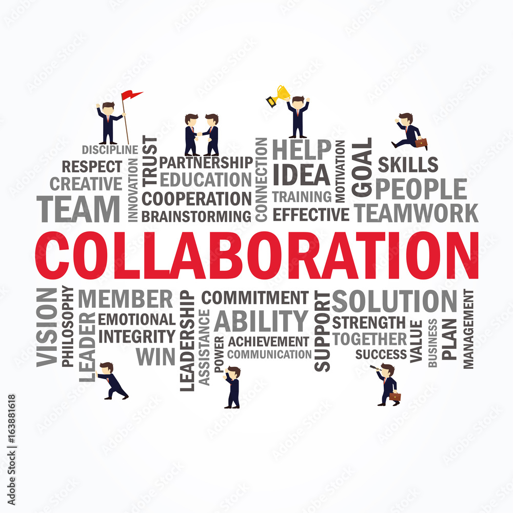 Word cloud with collaboration concept. Vector illustration. Stock ...