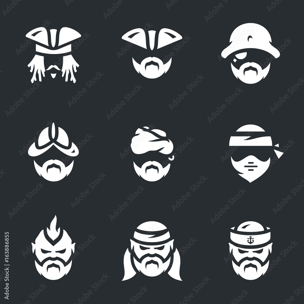 Vector Set of Pirate Icons. Stock Vector | Adobe Stock