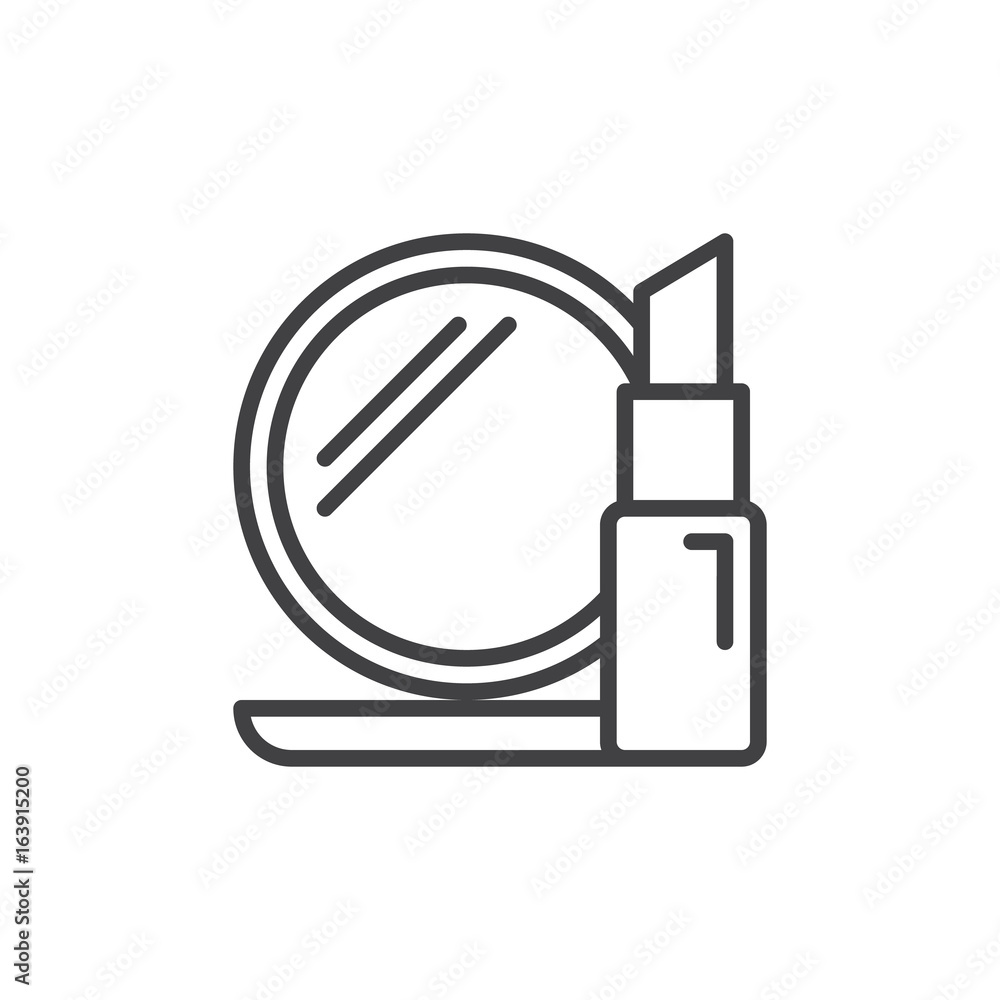 Cosmetics line icon, outline vector sign, linear style pictogram ...