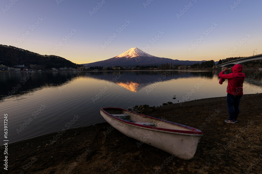 View of Mt. Fuji , Japan.Mt. Fuji is commonly called as Fuji-san ...