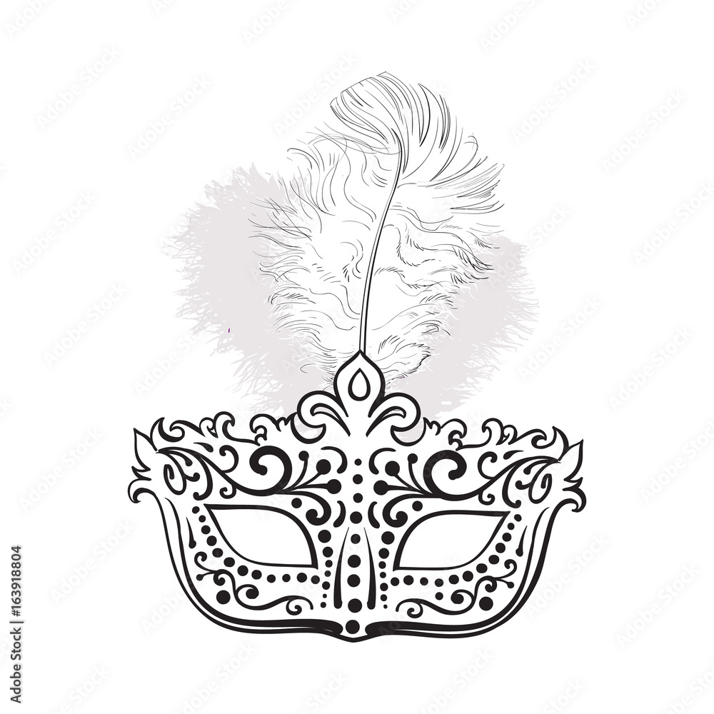 Venetian Mask Drawing