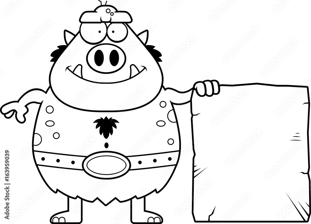 Cartoon Troll Sign Stock Vector | Adobe Stock