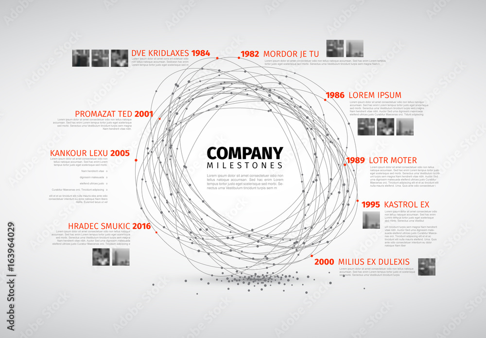 Circles and Dots Timeline Infographic Layout Stock Template | Adobe Stock