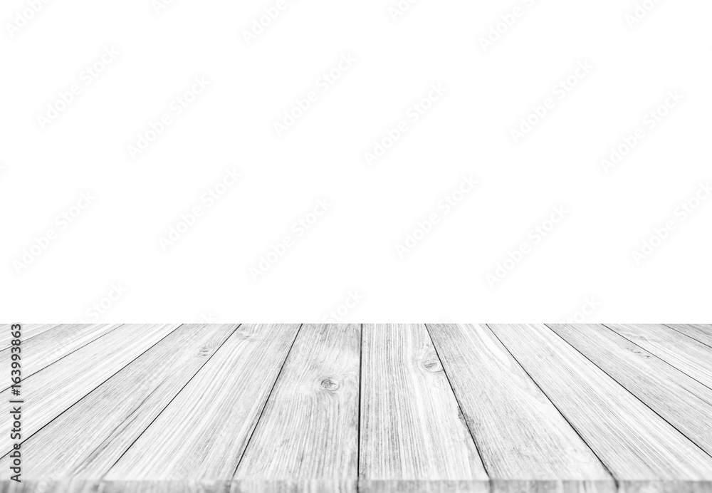Vintage surface white wood table and rustic grain texture background ...