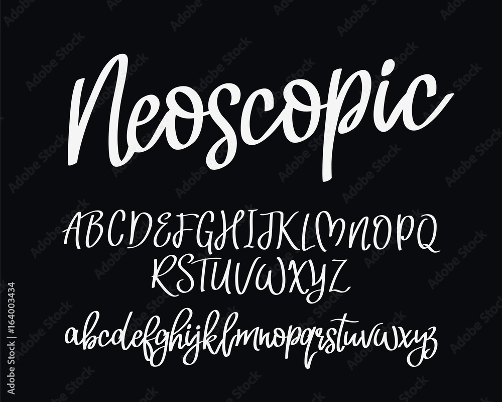 Stylish modern vector font Stock Vector | Adobe Stock