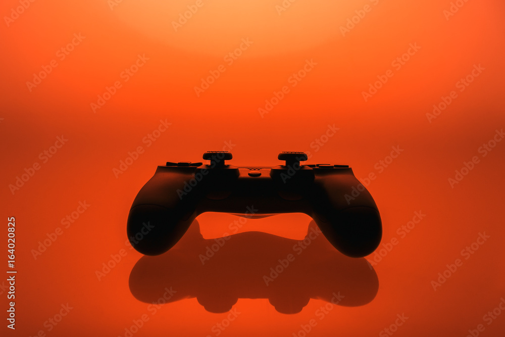 Vivid red display of a game controller or joystick Stock Photo | Adobe ...