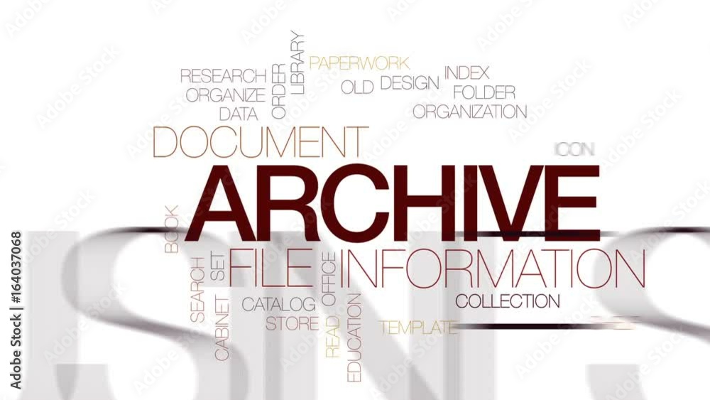 Archive animated word cloud, text design animation. Kinetic typography. Stock ビデオ | Adobe Stock