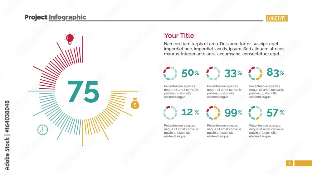 Measuring Scale Diagram Slide Template Stock Vector | Adobe Stock