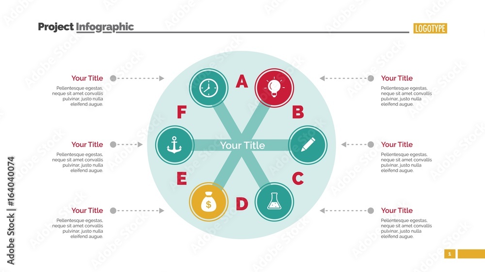 Round Infographic Diagram Slide Template Stock Vector | Adobe Stock