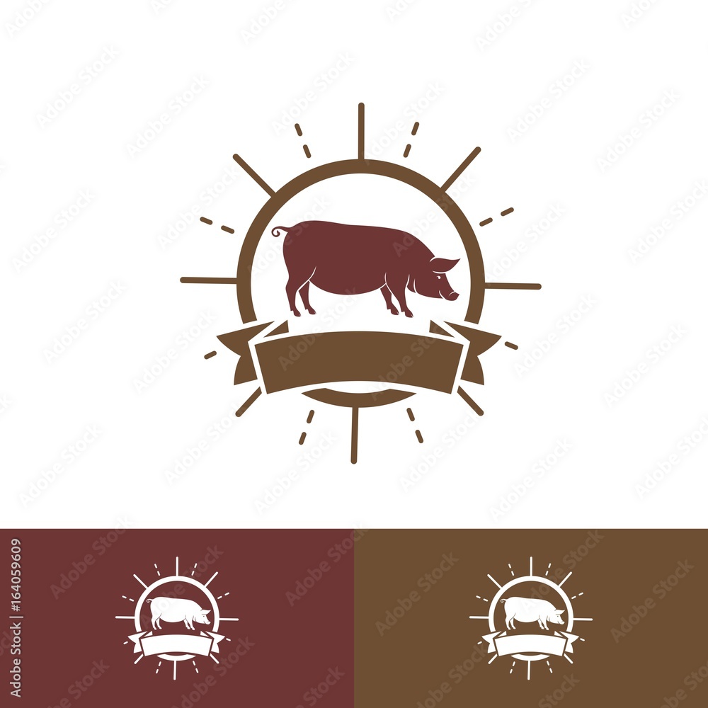 Pig Logo Stock Vector | Adobe Stock