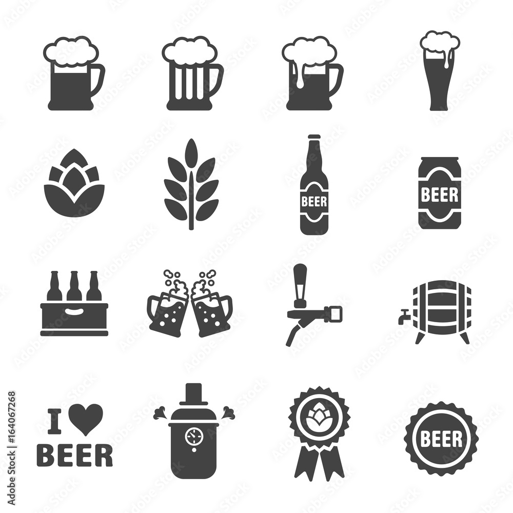 beer icon Stock Vector | Adobe Stock