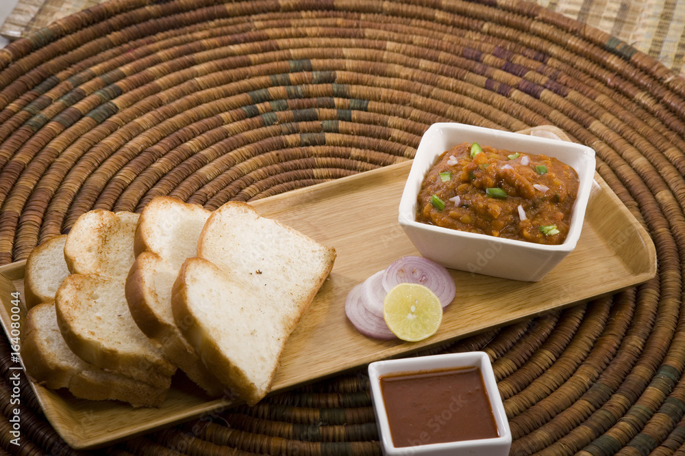 Pao Bhaji or Pav Bhaji Stock Photo | Adobe Stock