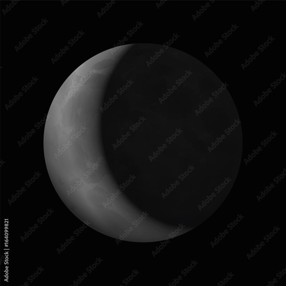 Crescent Moon Illustration Stock Vector | Adobe Stock