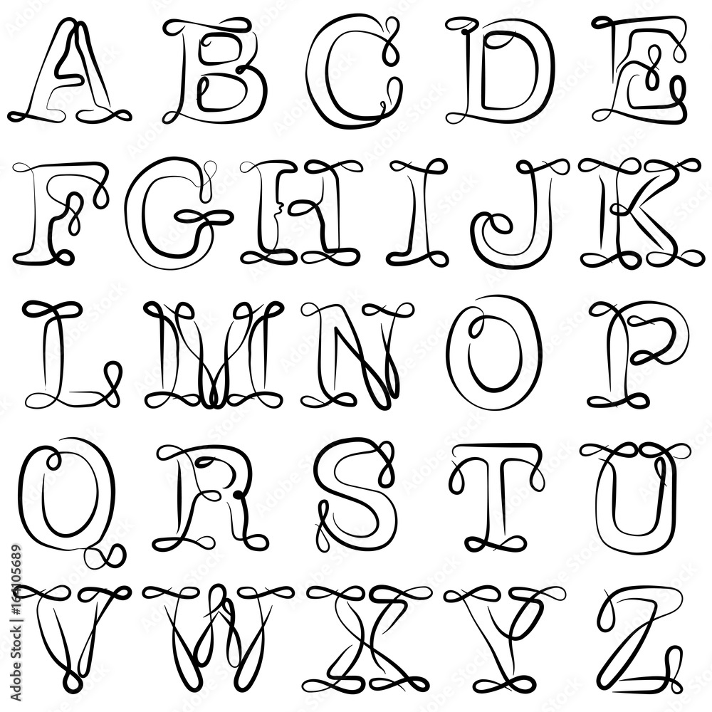 Abc Letters Black And White