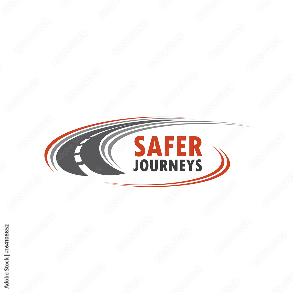 Road vector icon for safety journey Stock Vector | Adobe Stock